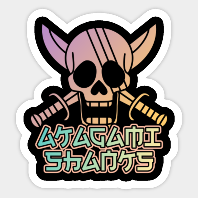 Jolly Roger Akagami Shanks Akagami Shank Sticker Teepublic